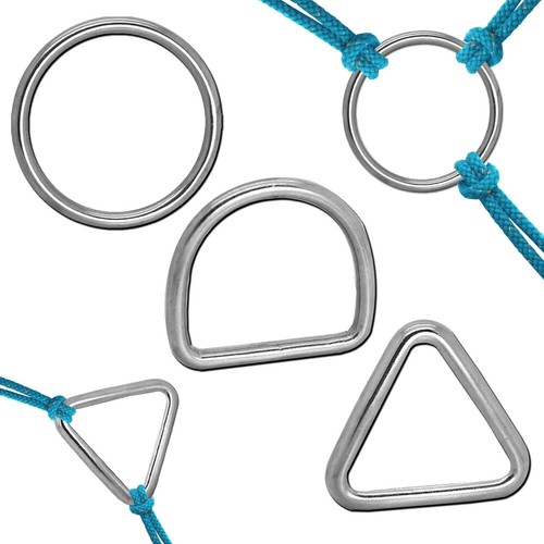 Stainless Steel Round Rings Semicircular D-Ring O-Ring Eyelet Buckle ...