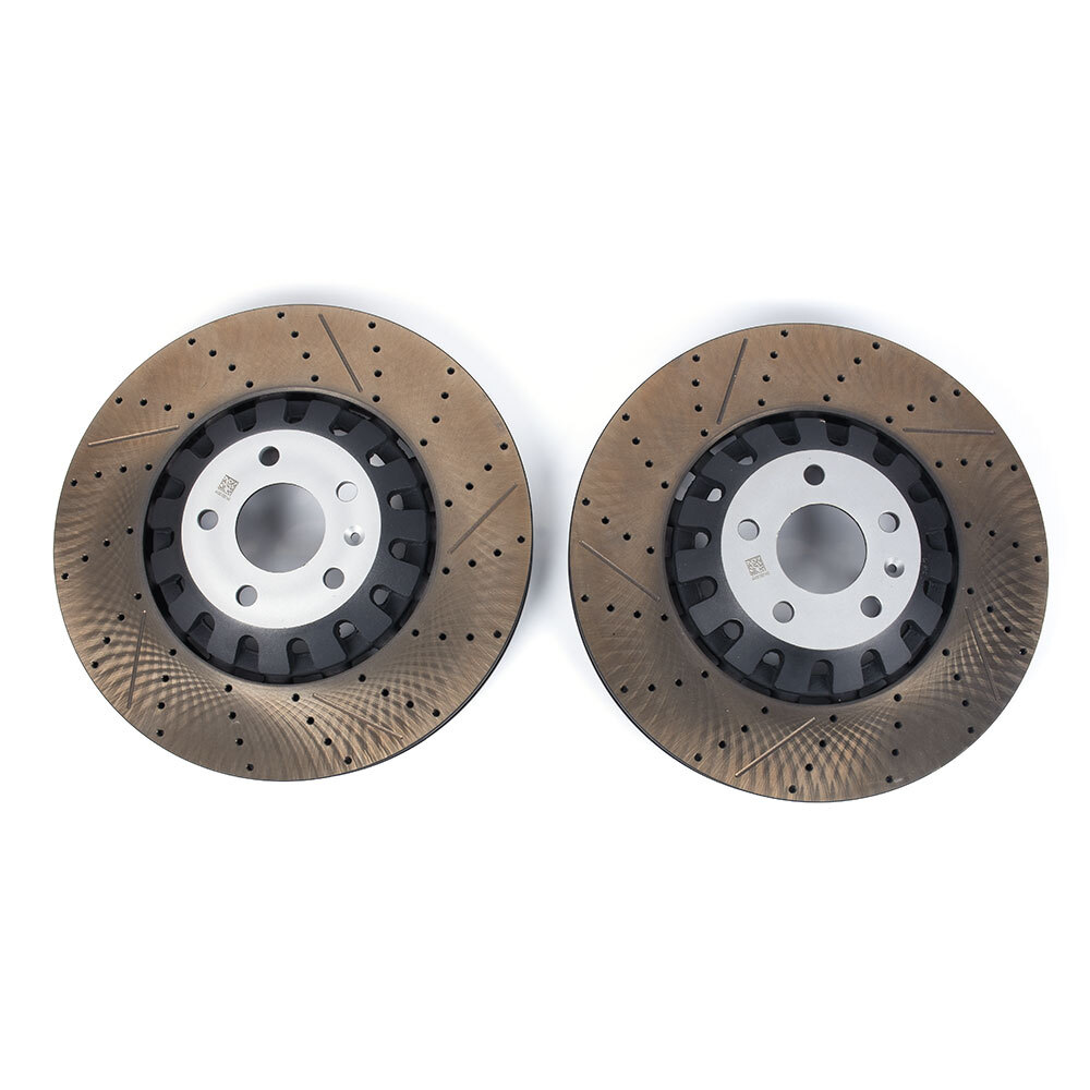Performance Set of 2 Front 375mm Vented Brake Disc Rotors For Audi A6 ...