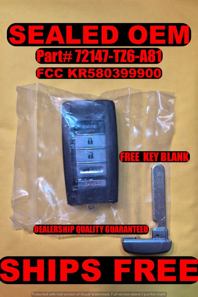 OEM 2016-21 ACURA MDX RDX SMART KEY PROXIMITY TRANSMITTER 72147-TZ6-A81 ...