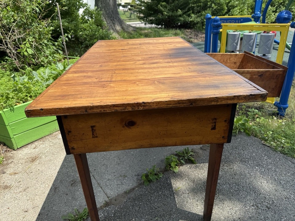 1900s Antique Kitchen Island /Industrial Shop Table Farm Table Dining ...