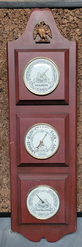 Vintage Wood Barometer Taylor Instrument Companies | eBay