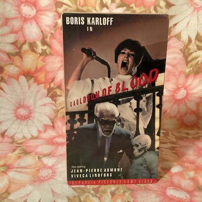 Cauldron Of Blood VHS Factory Sealed Boris Karloff Republic Pictures ...