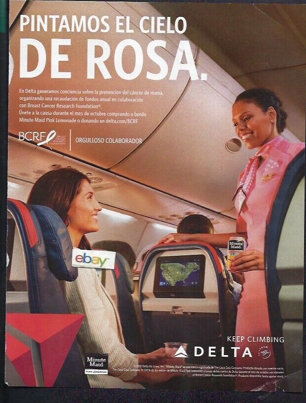 DELTA AIRLINES 2018 PINK F/A UNIFORM PINK LEMONADE SPANISH AD | eBay