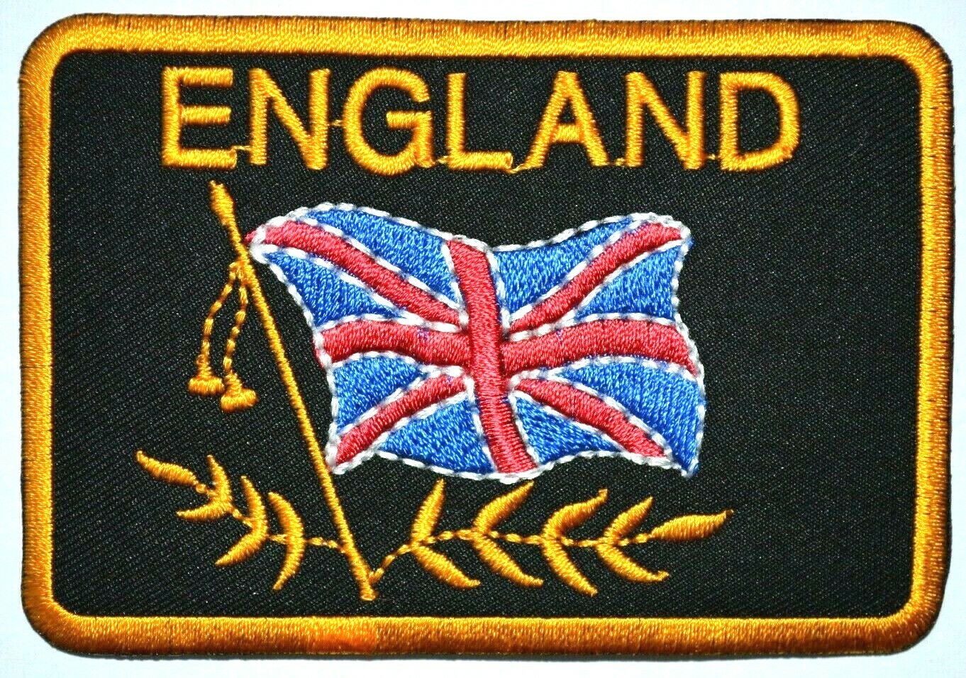 Union Jack British Embroidered Patch Iron On Sew Black UK Police ...