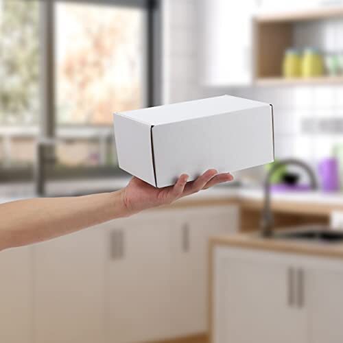 9x6x4 Inches Shipping Boxes Set of 20 White Corrugated Cardboard ...
