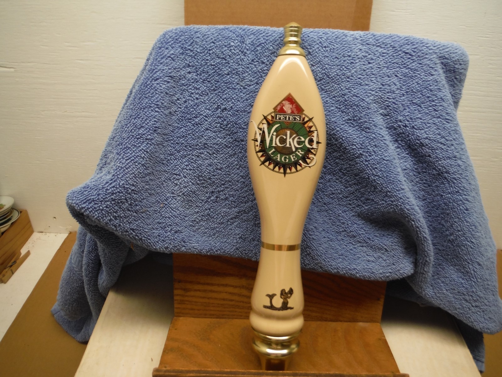 Pete's Wicked Lager Tap Handle Brown Clear Vintage 1980s??? Lot (2) | eBay