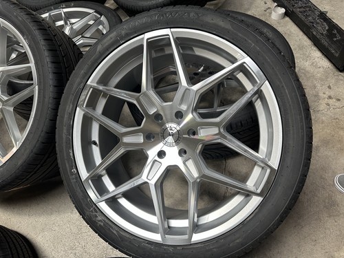 24" STREET FORCE SILVER MACHINE WHEELS RIMS TIRES CHEVY GMC TAHOE ...