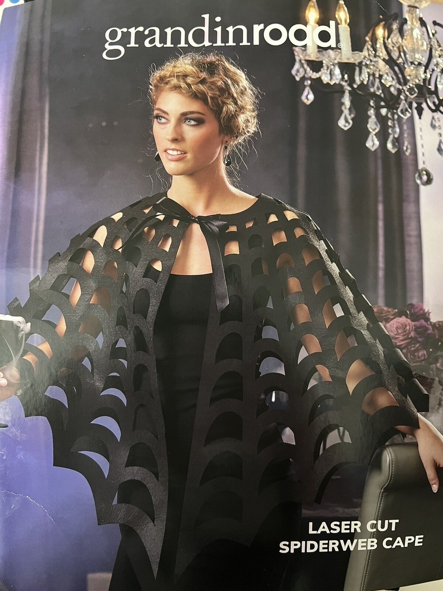 Spider Web Cape Costume Shimmering Spider Web Witch Cape & Hat