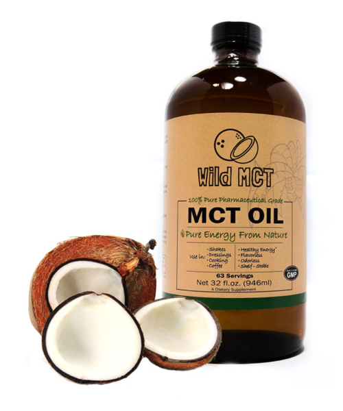 MCT Oil C8/c10 Blend 32oz Glass Bottle - Pharmaceutical Grade by Wild ...