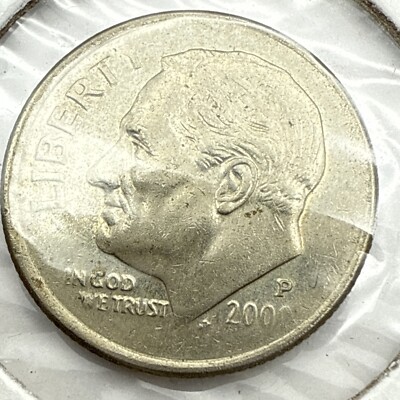 2000-P Roosevelt Dime ERROR- Off Center Strike, Shallow Date ...