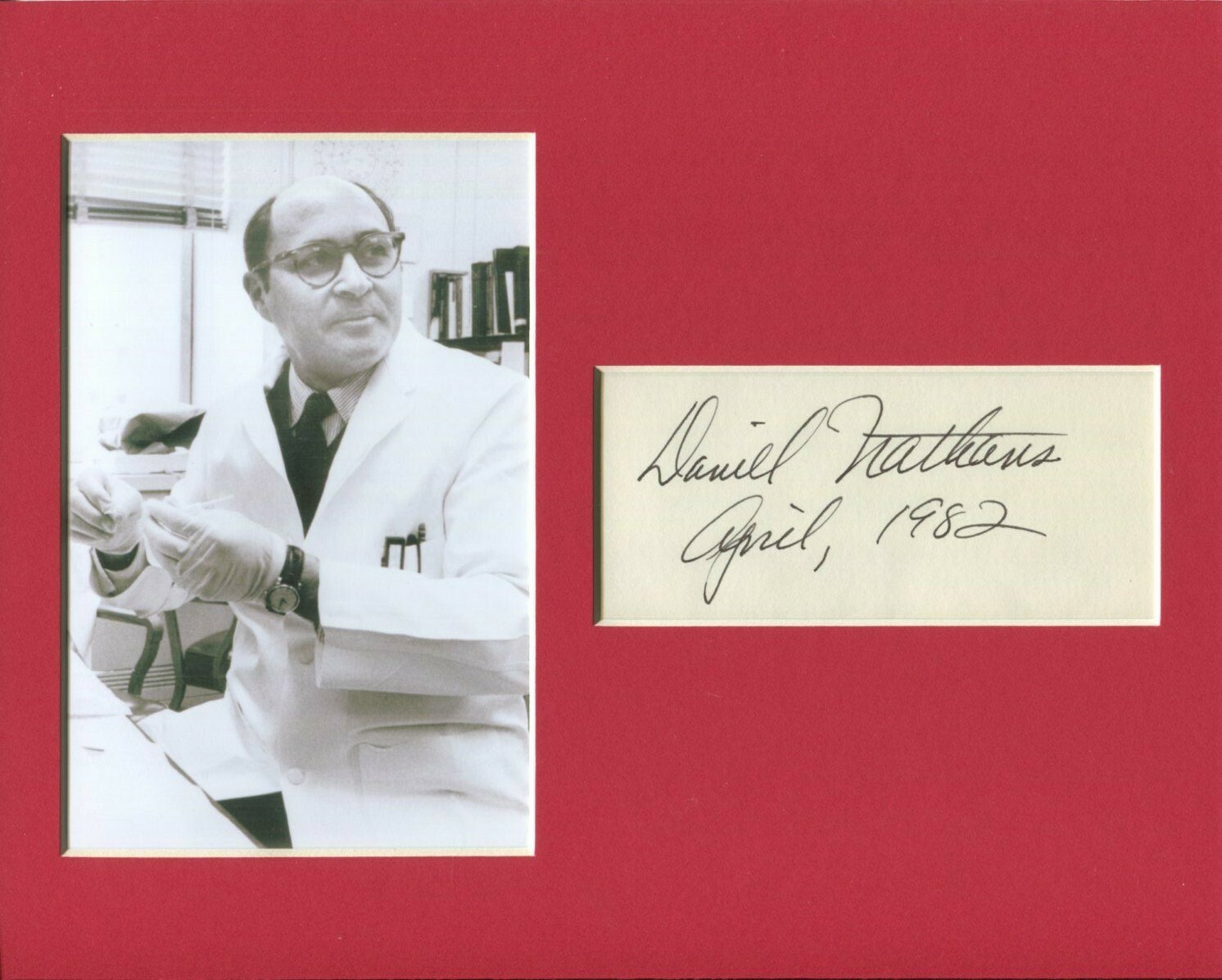 Daniel Nathans 1978 Nobel Prize Medicine Rare Signed Autograph Photo ...