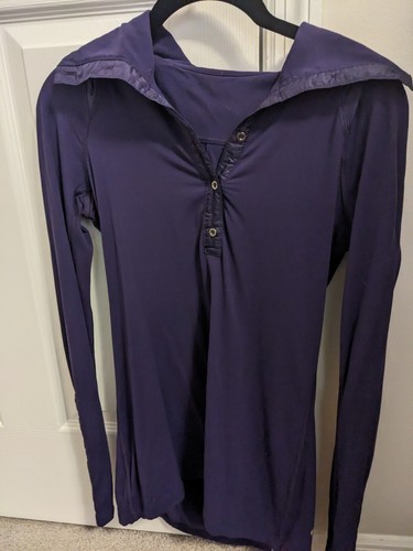 Lululemon Pedal Power Long Sleeve Reflective Activewear Top Purple ...
