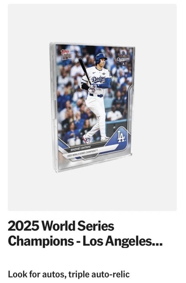 2025 World Series Champions Los Angeles Dodgers MLB Topps NOW 15 Card ...