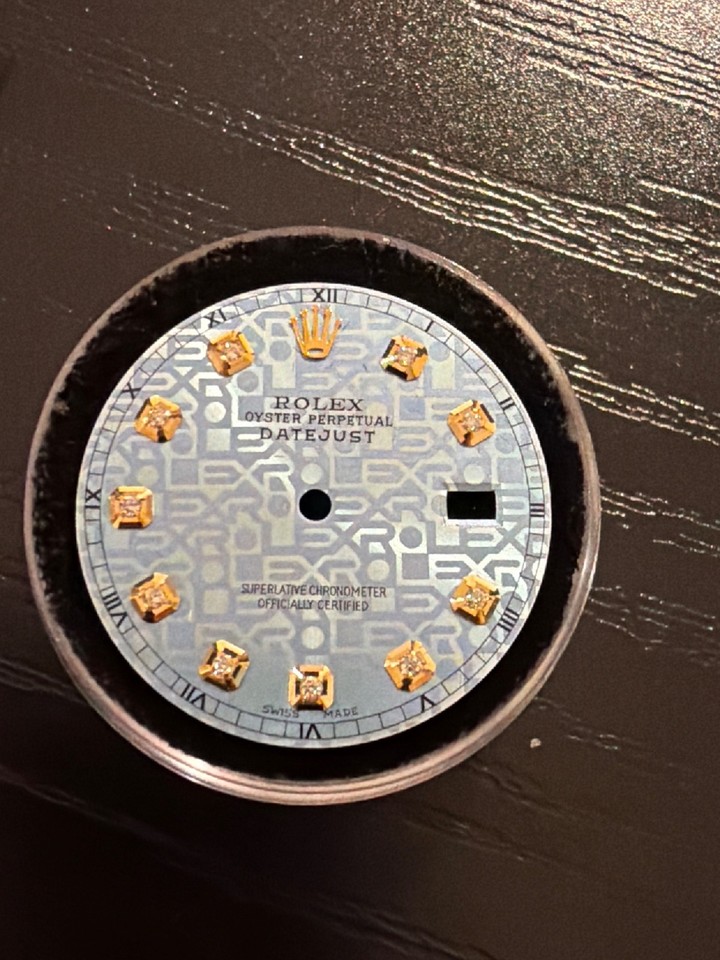 Rolex Mens Datejust Custom Blue Jubilee Anniversary Two Tone Diamond ...