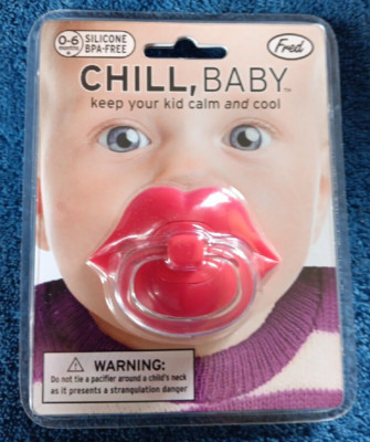 Pacifier Chill Baby Lips Funny Novelty Baby Shower Gift BPA Free NEW ...