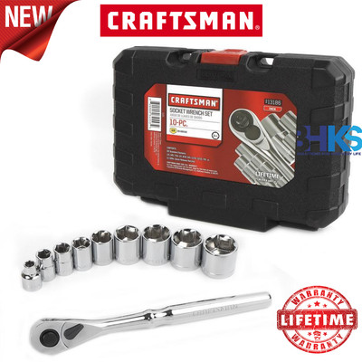 Craftsman 10 Piece 3/8-in Drive 6-Point Socket Wrench Set - SAE | eBay