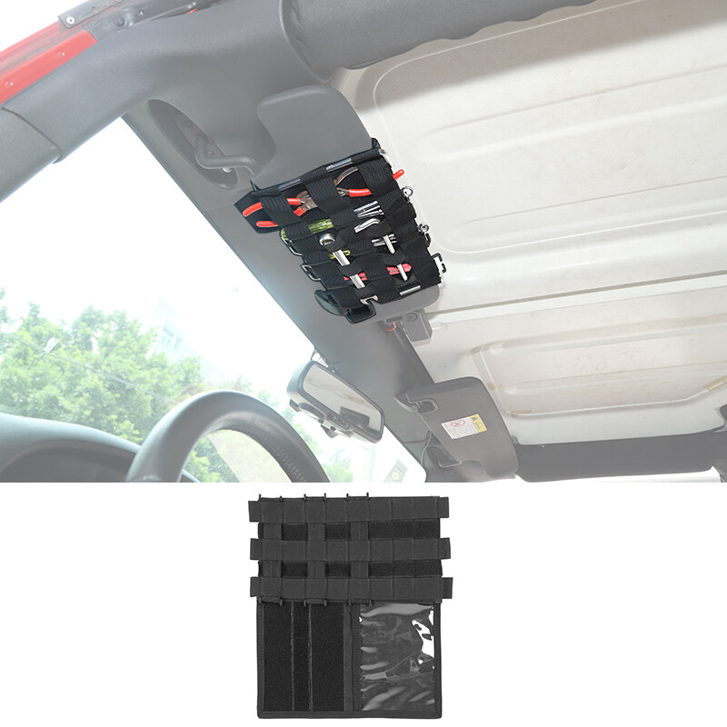Sun Visor Mount Glass flashlight Organizer Storage Bag Accessories ...