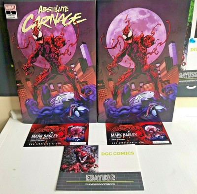 Superhero ABSOLUTE CARNAGE #1 MARK BAGLEY SKYLINE VIRGIN VARIANT SET W ...