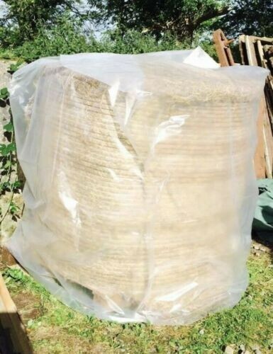 5FT HAY STRAW BIG BAG ROUND BALE COVER PLASTIC WATERPROOF NET TARPAULIN ...