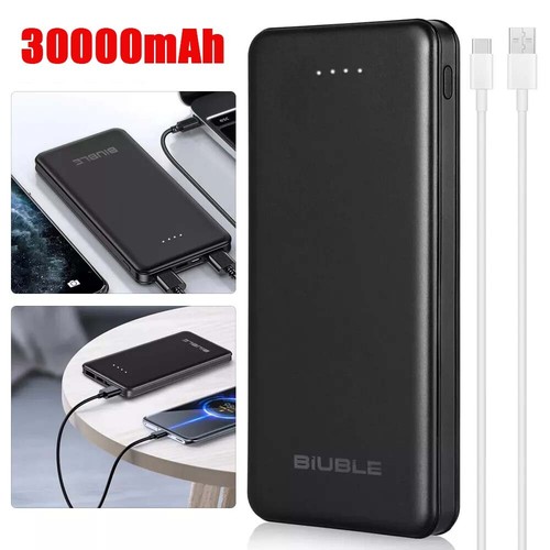 30000mAh Mini Power Bank USB Type-C Battery Backup Fast charger For ...