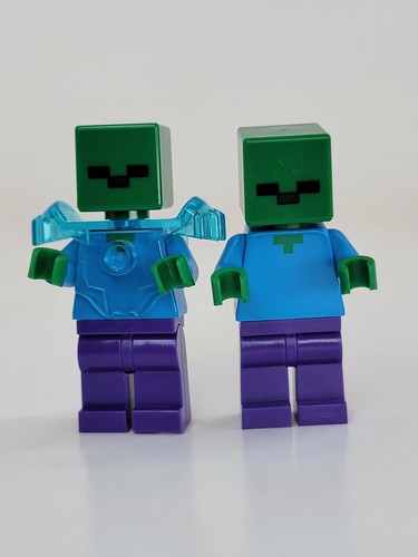 Lego Minecraft Zombie Minifigure min010 Lot Of 2 r3 | eBay