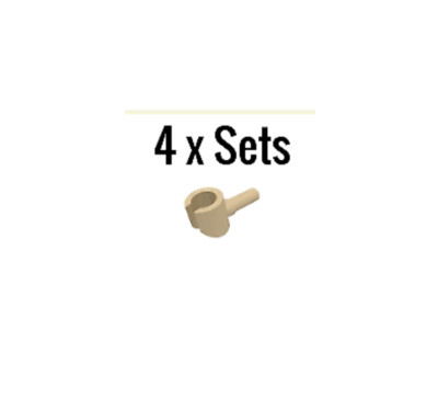 4 sets Lego Minifigure Tan Hands x2 Minifig body Star Wars Space City ...