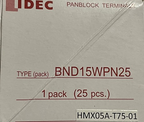 100 (4 Packs Of 25) NEW IDEC PANBLOCK TERMINAL BLOCKS BND15WPN25 | eBay