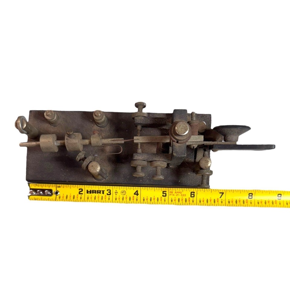 Vintage Morse Code Telegraph Key Signal Device Unknown Maker Antique ...