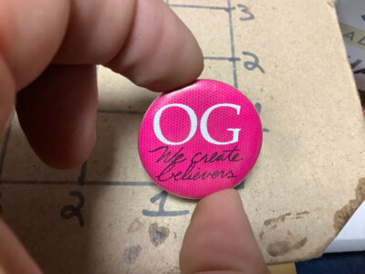 Vintage Original circa 1980's Pinback button: OG We create Believers | eBay