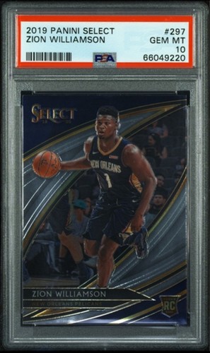 2019 Panini Select #297 Courtside Zion Williamson - Rookie RC - PSA 10 ...