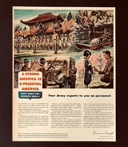 1948 Army Day Advertisement Strong American Personnel Reports Vintage ...