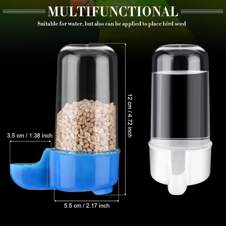 4 Pcs Bird Water Dispenser for Cages Automatic Bird Water Feeder ...