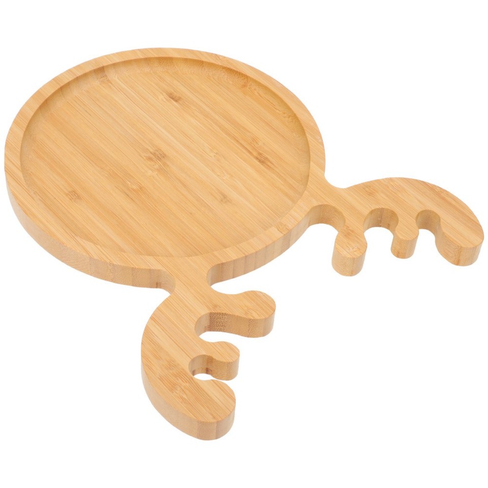 Decorative Bamboo Plate Cartoon Food Plate Cake Fruits Serving Plate ...