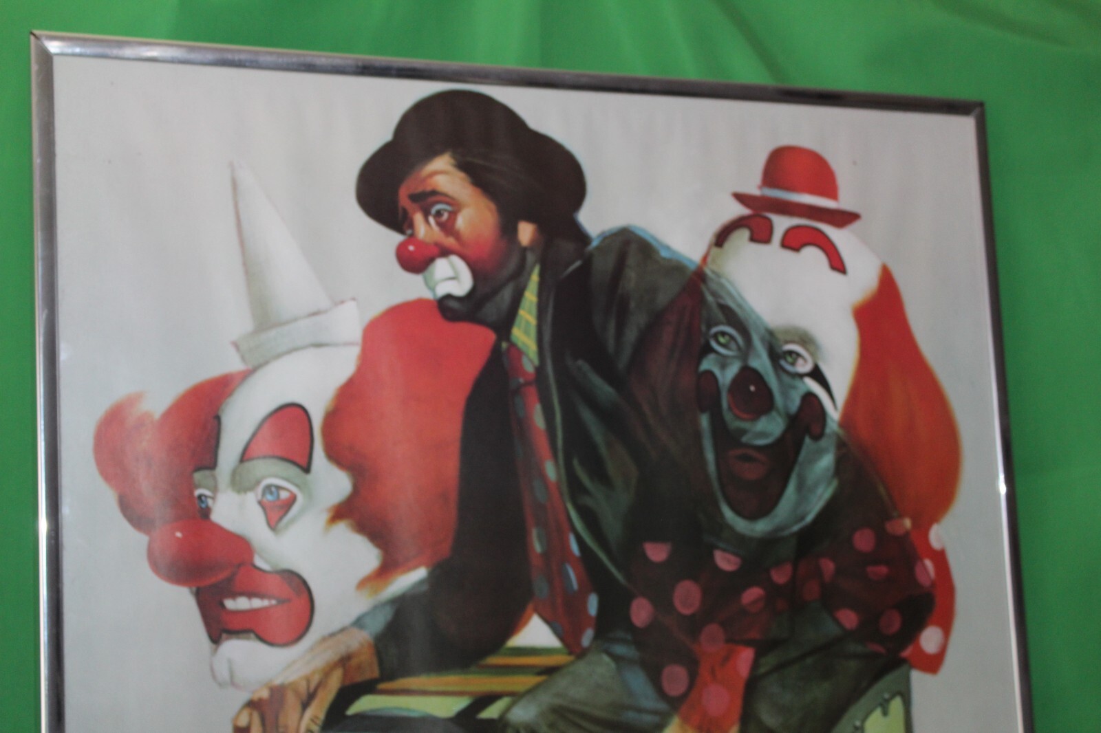 Oberstein Art Print Clown Sitting With Emmett Kelly On Trunk Framed 28 ...