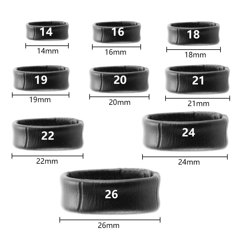 14-26mm Leather Watch Strap Retaining Ring Loop Hoop Keeper Black Brown ...