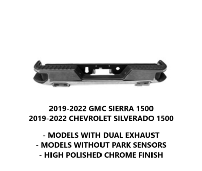 NEW Complete Rear Bumper Assembly For 2019-2022 Sierra 1500 Silverado ...