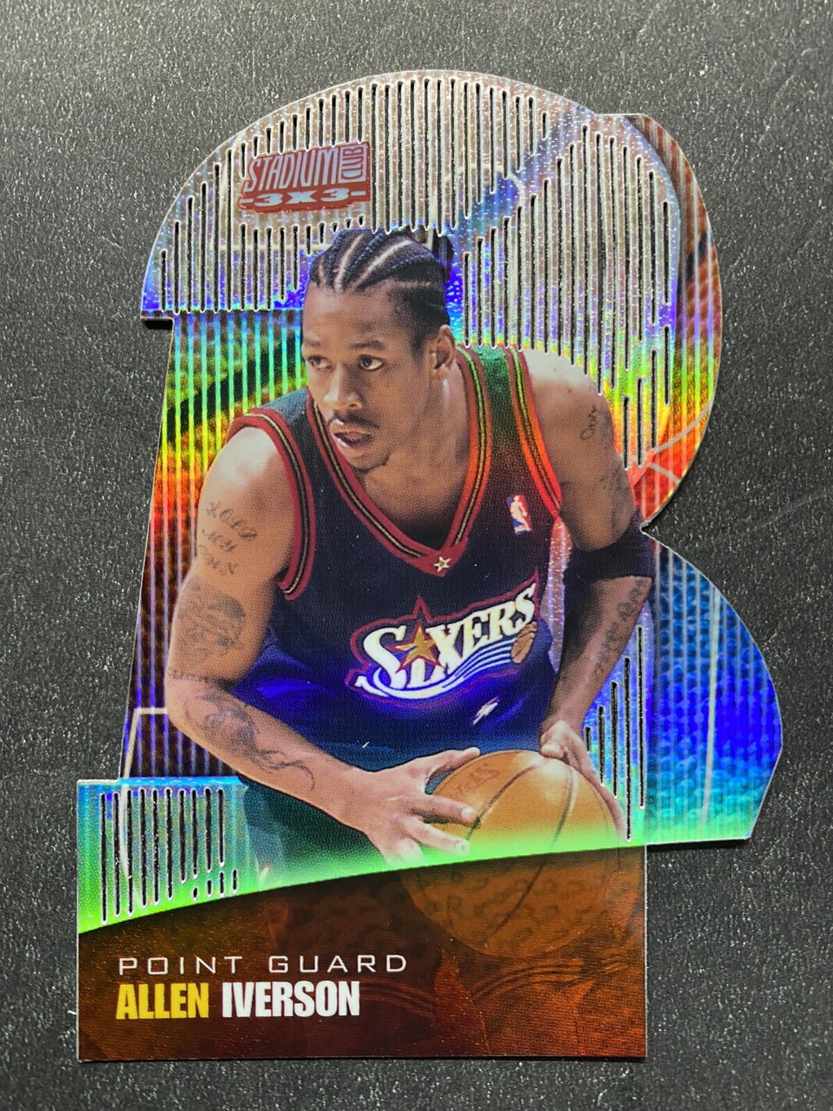 1999-00 Stadium Club Allen Iverson 3X3 LUMINESCENT Insert Card 2A. MINT ...