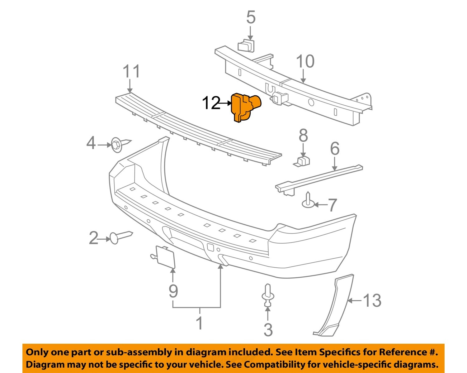 GM OEM 99-24 Acadia Limited Rear Bumper Trailer Hitch Components-Plug ...
