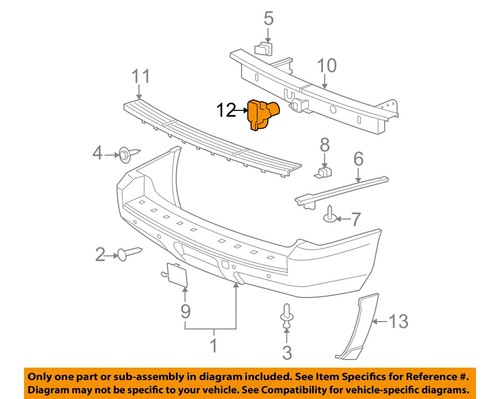 GM OEM 99-24 Acadia Limited Rear Bumper Trailer Hitch Components-Plug ...