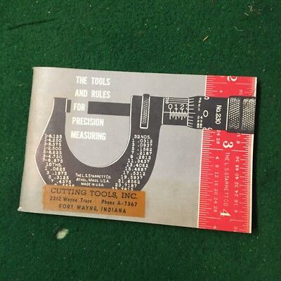VTG 1965 Starrett TOOLS -The Tools and Rules For Precision Measuring ...