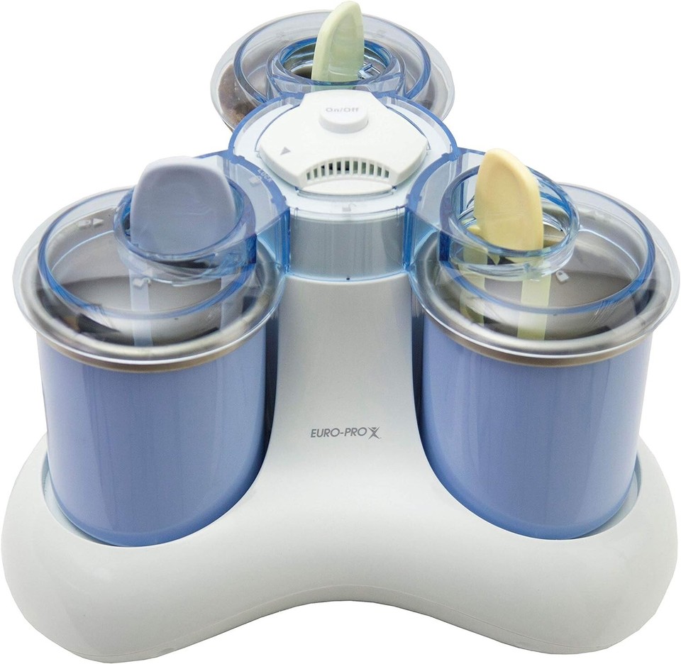 Bravetti Euro Pro Triple Gel Ice Cream Maker Model KP300H White | eBay
