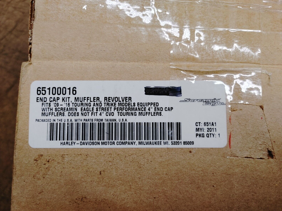 NEW GENUINE HARLEY DAVIDSON SCREAMIN EAGLE CHROME MUFFLER REVOLVER END ...