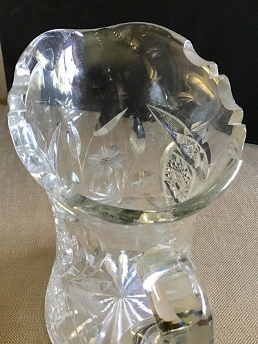 RARE American Brilliant Cut Glass Intaglio Daisies Pattern Water ...