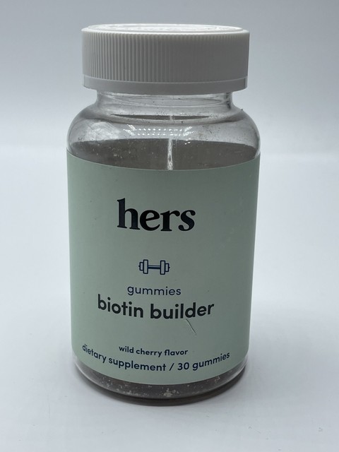Hers Biotin Builder Gummies Supplements- exp 6/23 Wild Cherry- 30 Count ...