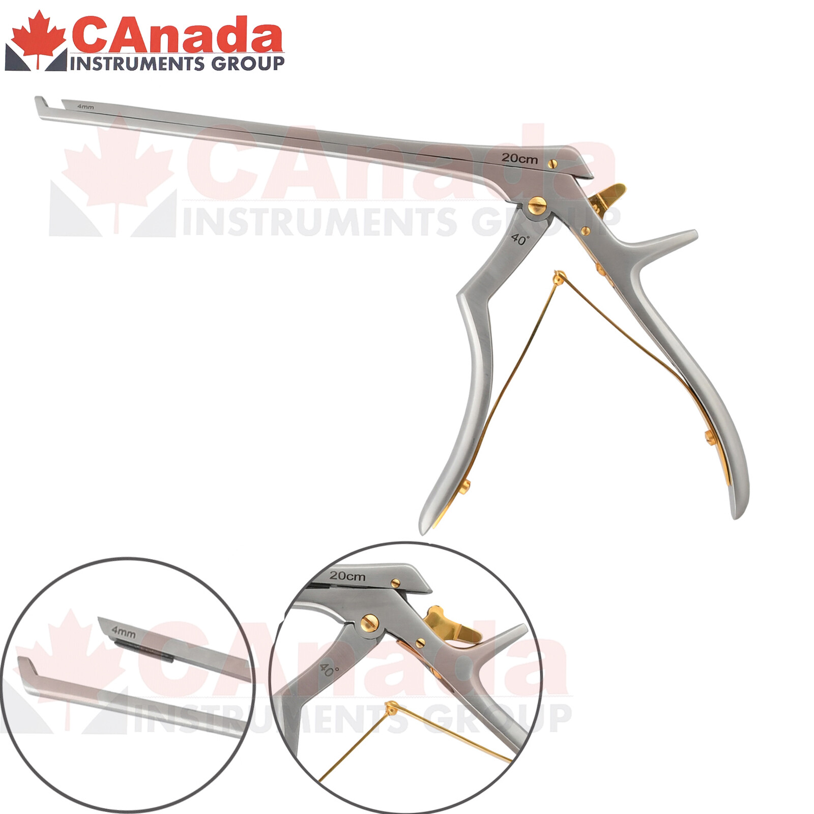 Kerrison Rongeur 20Cm 4 mm Double Action 40° Up Surgical Instrument ...