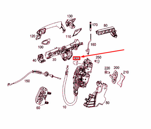 NEW MERCEDES-BENZ CLA C117 REAR DOOR LOCK CLUTCH HOUSING A0225452726 ...