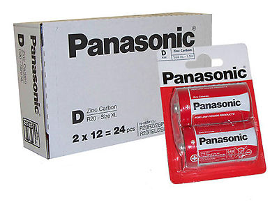 2|8 X PANASONIC D Size XL R20 LR20 BATTERIES Zinc Carbon1.5v Battery ...
