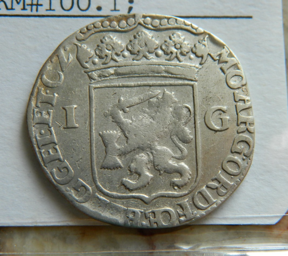 1713 or 1717 Netherlands Gelderland 1 Gulden Silver Coin KM# 65.1-65.7 ...