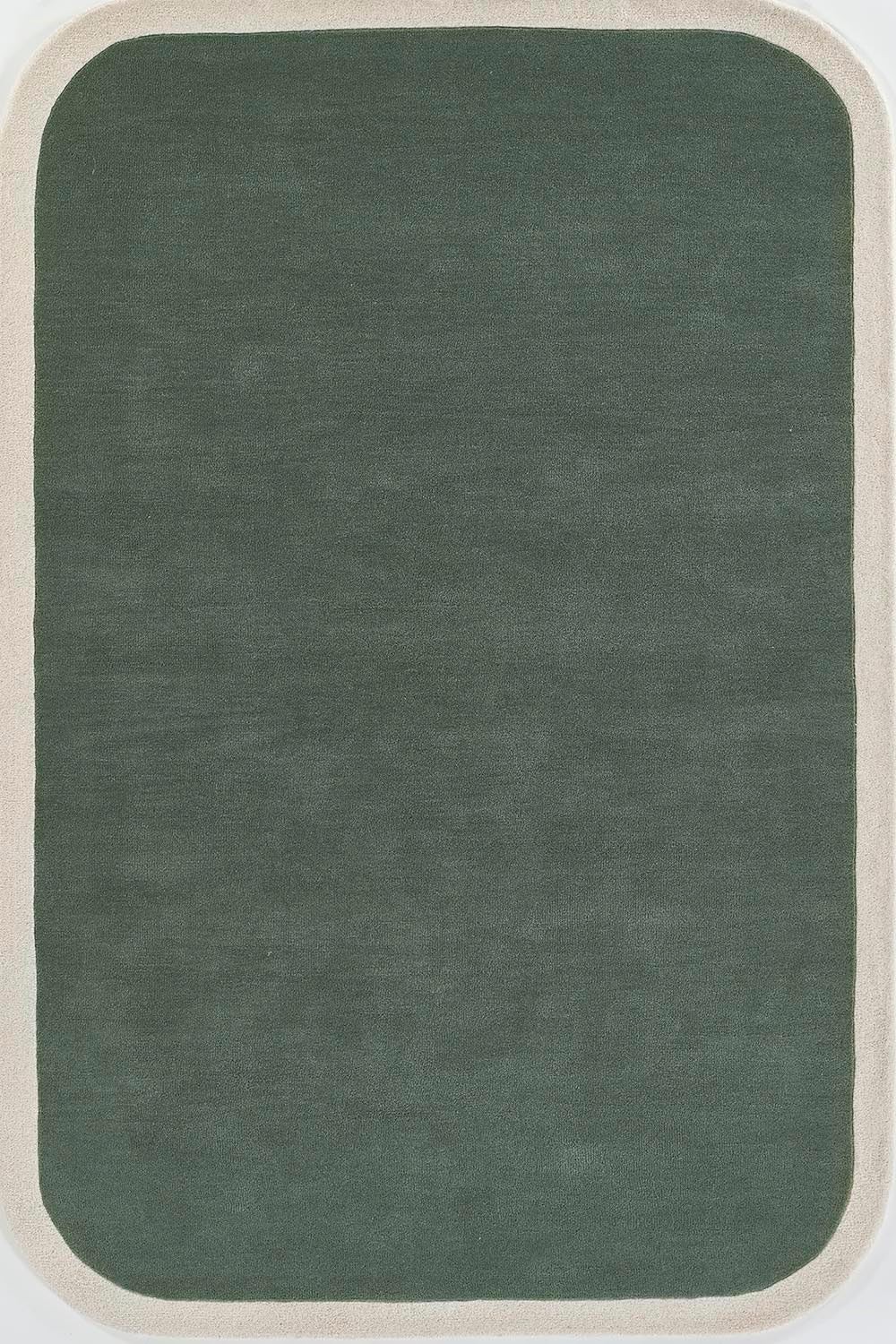 by Momeni Tallulah Solid Color Ivory Border Wool Hand Tufted Area Rug ...