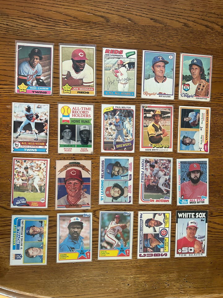 Huge Lot of Low Grade Vintage Topps Baseball Cards 1960s-80s with HOFs ...